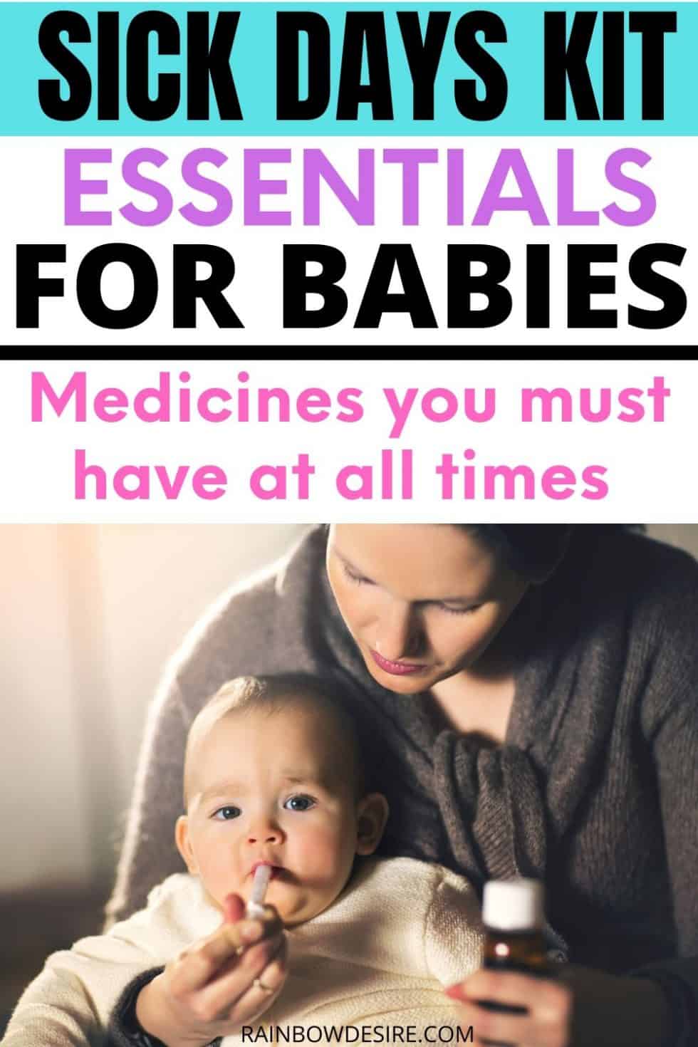 Newborn Baby's First Aid kit essentials - Rainbow Desire