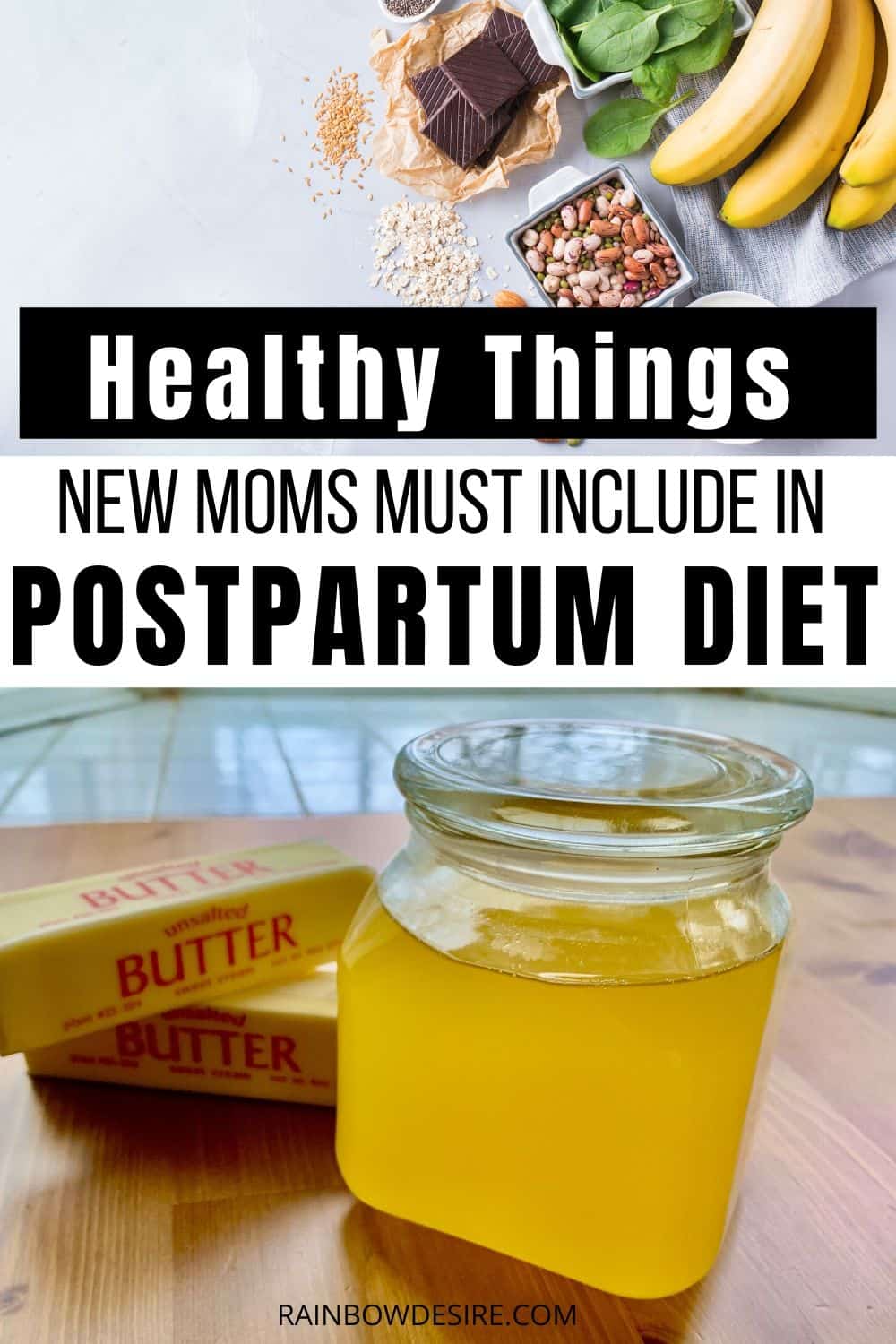Postpartum healthy eating for Moms - why is it important? - Rainbow Desire
