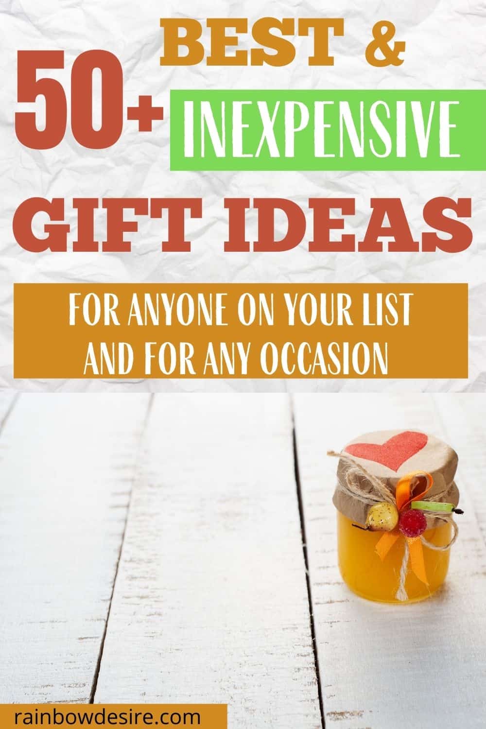 50+ customizable inexpensive gift ideas for every Occasion - Rainbow Desire