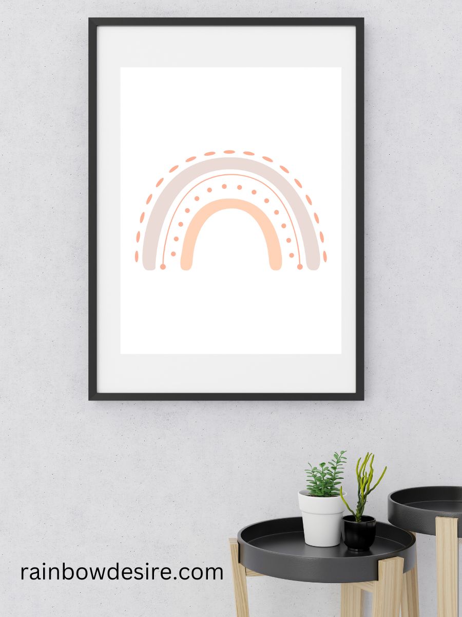 Free Nursery wall art prints - Rainbow Desire